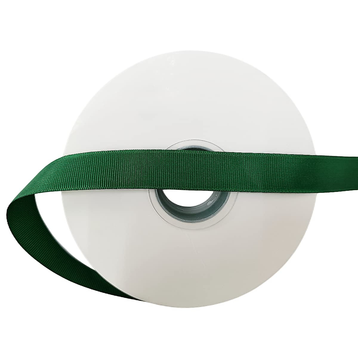 Abbaoww 1/2 Inch 50 Yards Solid Forest Green Grosgrain Ribbon Striped Ribbon for Wedding Decor Gift Wrapping DIY Projects