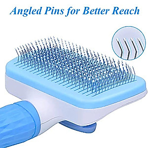 Milo's Self Cleaning Slicker Brush for Dogs and Cats Grooming, this Tool Gently Removes Loose Hair Undercoat, Great Detangling & Massaging Tool for Your Pets