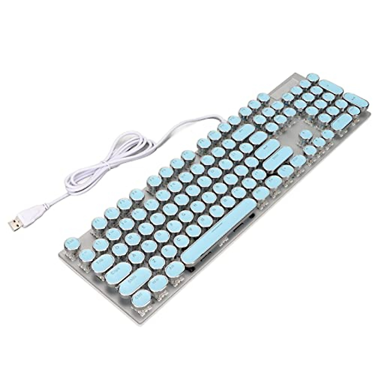 LBEC Blue Switch Mechanical Keyboard, Ergonomic 104 Keys Mechanical Gaming Keyboard Plug and Play Blue Switch for (Blue Switch)