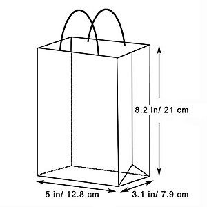 AZOWA Gift Bags Small Kraft Paper Bags with Handles (5 x 3.1 x 8.2 in, Royal Blue, 12 Pcs)