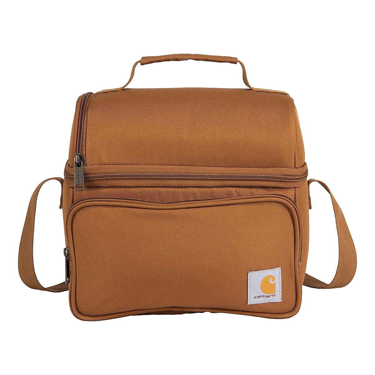 Carhartt Deluxe Dual Compartment Insulated Lunch Cooler Bag, Carhartt Brown