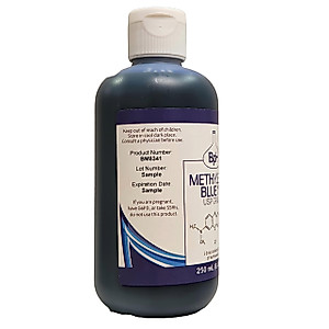 Methylene Blue, 1% USP (Pharmaceutical) Grade, 250 mL (8.4 fl oz); 3rd Party Tested