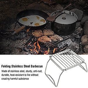VGEBY Barbecue Grill, Portable Foldable Lightweight Charcoal Grill for Camping Hiking Picnic