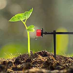 Drip Irrigation Kit 50ft/15m Garden DIY Irrigation System with Distribution Tubing Hose Adjustable Nozzles Plant Watering Kit Mist Irrigation System for Garden, Patio, Greenhouse, Lawn