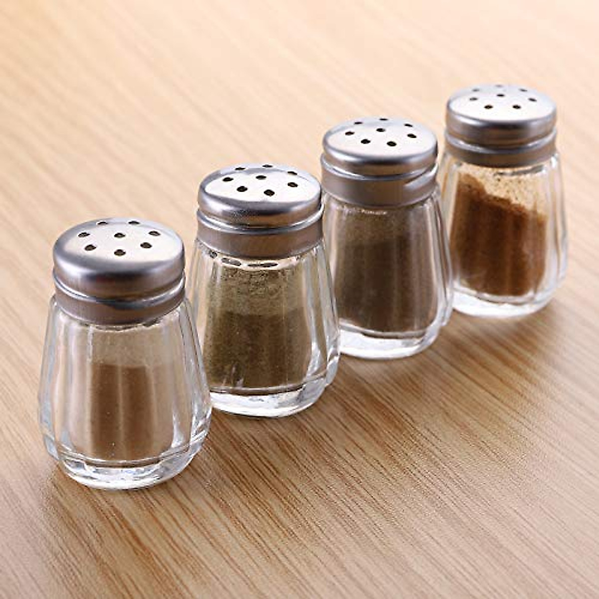 TOPZEA Set of 30 Salt and Pepper Shakers, 0.5 Oz Mini Clear Salt and Pepper Holders Spice Shaker Glass Kitchenware for Home, Wedding, Car Camping, RV, Beach Vacation