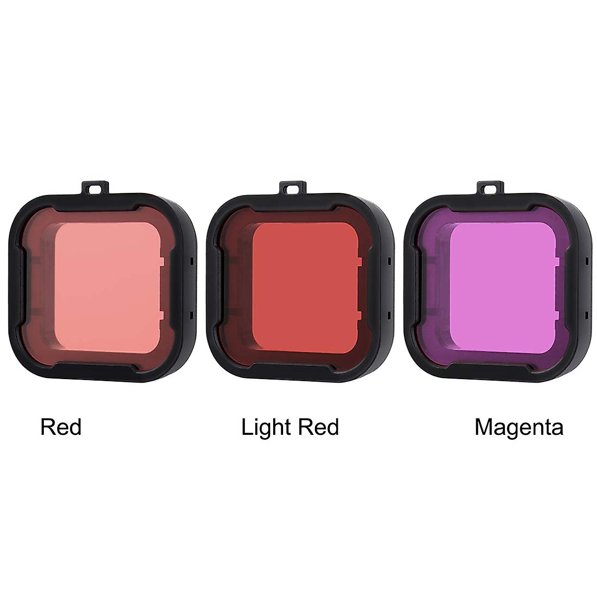 GEPULY Standard Waterproof Housing Case with Dive Filters for GoPro Hero 4, Hero 3+, Hero3 Action Cameras - 131 ft (40M) Underwater Photography - with Red, Light Red, Magenta Filters