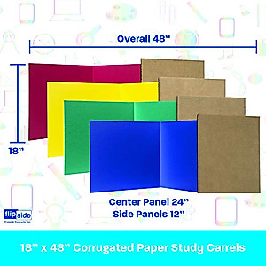 Flipside Products 61849 18" x 48" Privacy Shield, Color Assortment (Pack of 24)