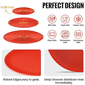 Foghut Multi-use Microwave Mat, 3 Pack Trivets, Hot Pad, Pot Holders, Place Mat, Utensils Rest, Silicone Cover Pad for Kitchen Counter (Non-Slip, Heat Resistant, Dishwasher Safe)