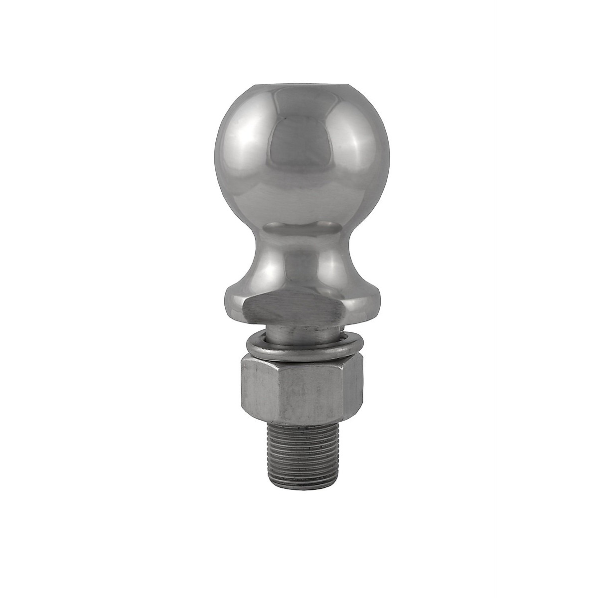 CURT 40084 Stainless Steel Trailer Hitch Ball, 7,500 lbs, 2-5/16-Inch Diameter, 1 x 2-1/8-Inch Shank