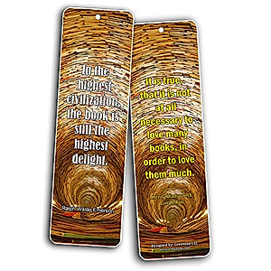 Creanoso Literary Avid Reading Quotes Bookmarker Cards (60-Pack) – Premium Quality Book Reading Bookmarks Design – Premium Gift for Men Women Adult, Bookworm – Awesome Bookmarks