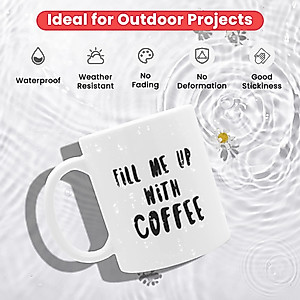 Matte Black Permanent Vinyl - 12" x 11 FT, Cricut Vinyl for Decor Sticker, Car Decal, Scrapbooking, Signs, Waterproof Window & Home Decal