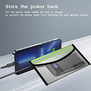 5"x8" Small Fireproof Bag Money Bag Home Office Travel Fireproof Safe Storage Pouch for Document Cash Valuables Jewelry Keys Mobile Power Supply Power Bank Lipo Battery