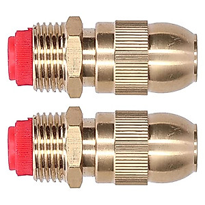 Water Spray Head, Brass Adjustable 2Pcs Lawn Sprayer Nozzle for Gardens for Greenhouses