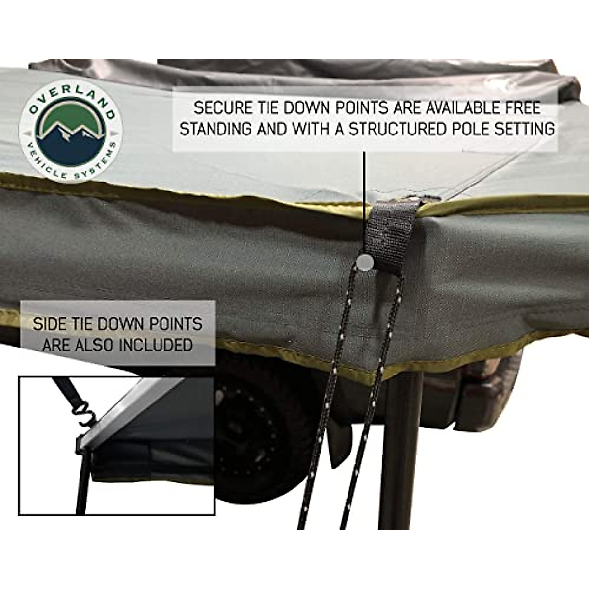 Nomadic OVS Awning 270 Passenger Side - Dark Gray Cover with Black Cover Universal