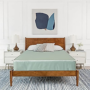 Treaton 9-Inch Medium Hybrid Mattress with Pocket Coil, Water Proof Vinyl Mattresses for Complete Comfort and Relaxation, Fully Assembled Bed in a Box for Easy Fitting, Green, Twin