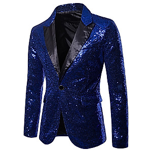 O-832 Royal Blue Man Blazer Jacket Blazer Outfits for Man Work Office Blazer Sequin Sparkle Glitter Winter Fall Blazer 2023 Clothes Country Concert Y2K K5 XXL