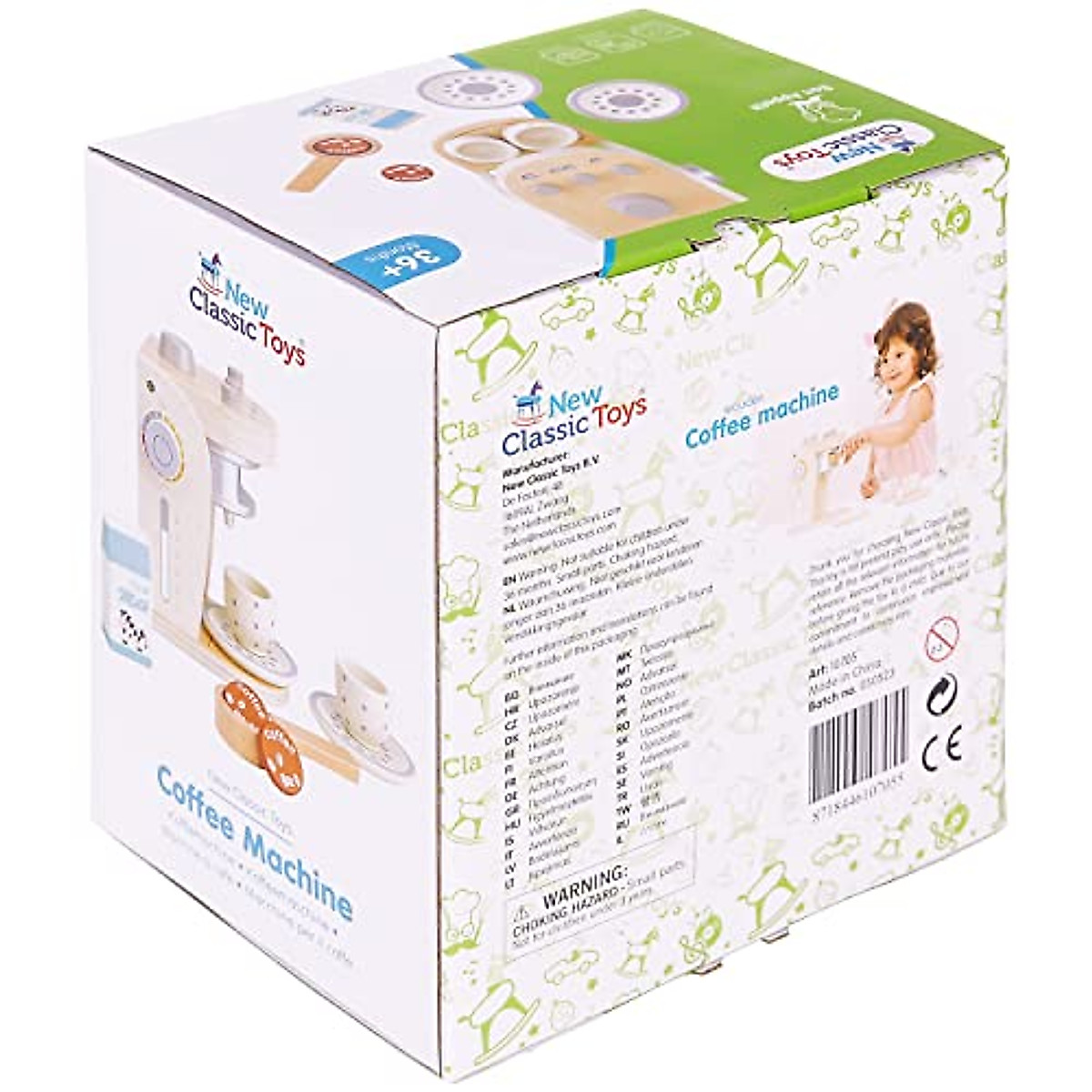 New Classic Toys 10705 Coffee Maker, Multicolor (White), 3 years to 9 years