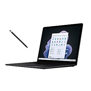 Microsoft Surface Laptop 5, 15.6" FHD Touchscreen, Backlit, Intel Core i7-1255U (10-core up tp 4.70 GHz), Intel Iris Xe Graphics, 8GB DDR5 RAM, 1TB SSD, Windows 11 Pro, Black, with MTC Stylus Pen