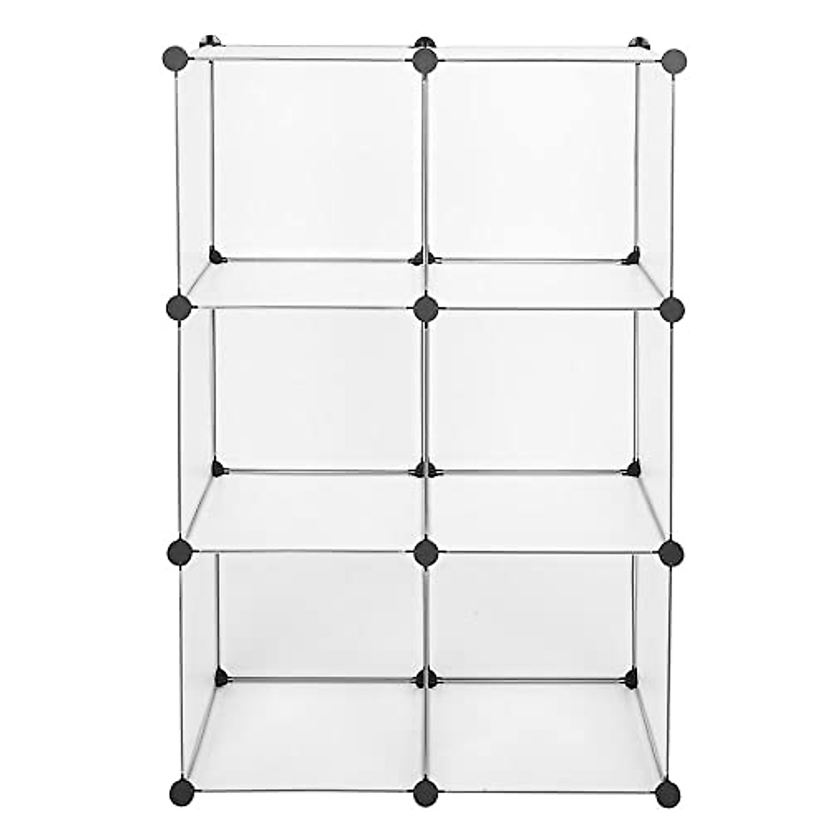 Modular Closet Systems Organizer 6-Cube Shelf Organizers with Shoe Rack DIY Plastic Storage Cubes for Efficient Space Saving