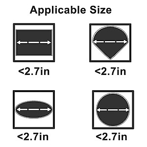 MONTIHOLD Bed Furniture Risers 5 inch, Heavy Duty Bed Lifts in Heights of 5 Inch, Furniture Risers for Bed, Couch, Desk, Sofa, Chair, Table Legs Extenders (Set of 6, Black)