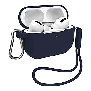 MILPROX Compatible for AirPods Pro 2nd Case, Protective Skin Cover with Keychain Silicone Strap Rope, Shockproof Soft Slim Cases Accessories Compatible for AirPods Pro 2 - White