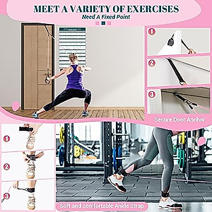 COFOF Pilates Bar Kit with Resistance Bands, Multifunctional Yoga Heavy-Duty Metal Adjustment Buckle, Portable Home Gym for Women Full Body Workouts(20-150LBS)-Forest