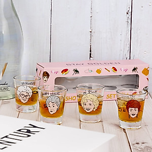 DDDDXO Golden Girls Mini Shot Glasses, Golden Girls Merchandise, Golden Girls TV Show Fans Gifts, Golden Girls Gifts for Women, Golden Girls Shot Glass Set of 4