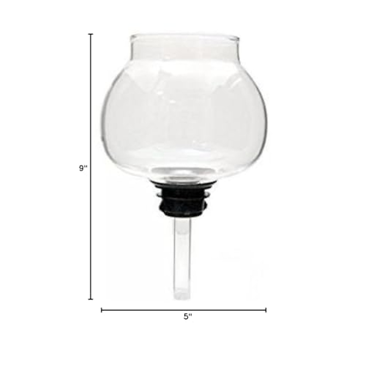 Yama SY8-8 Cup 32 Oz Siphon Coffee Maker Replacement Top Beaker - Borosilicate Glass, Heat-Resistant, Dishwasher Safe