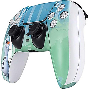 Skinit Decal Gaming Skin Compatible with PS5 and Compatible with PS5 Digital Edition DualSense Controller - Officially Licensed Disney Olaf Design