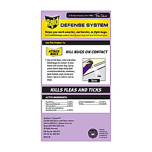 Raid Flea Killer, Kills Fleas, Crickets, Roaches, Silverfish and Ticks, Use in Your Home or on Your Dog (1 Pound (Pack of 6))