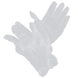 Lurrose 1 Box Rubber Gloves Transparent Handwear Mitten Tattoo Gloves for Home Nail Beauty Food Kitchen Cooking Cleaning
