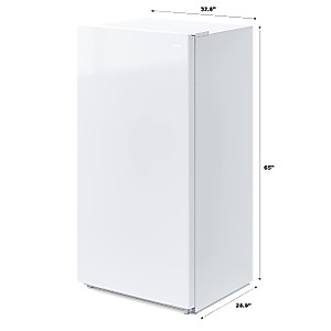 KoolMore Upright Freezer/Refrigerator Convertible, 2-in-1 Appliance, Home, Dorm, and Garage Ready Fridge/Freezer Storage for Fresh or Frozen Food and Drinks, Wire Shelves and Drawer [White] (RUF-17C)