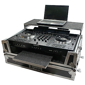Harmony Audio HCNS7LTWFXTR Flight Glide Laptop Stand Combo DJ Case Compatible with Numark NS7FX