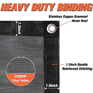 WELLUCK RV Awning Side Sun Shade Screen, 9'X7' Black Mesh Camper Sunshade RV Awning Accessories, UV Blocker Privacy Screen Complete Kit for Motorhome Camper Travel Trailer Canopy