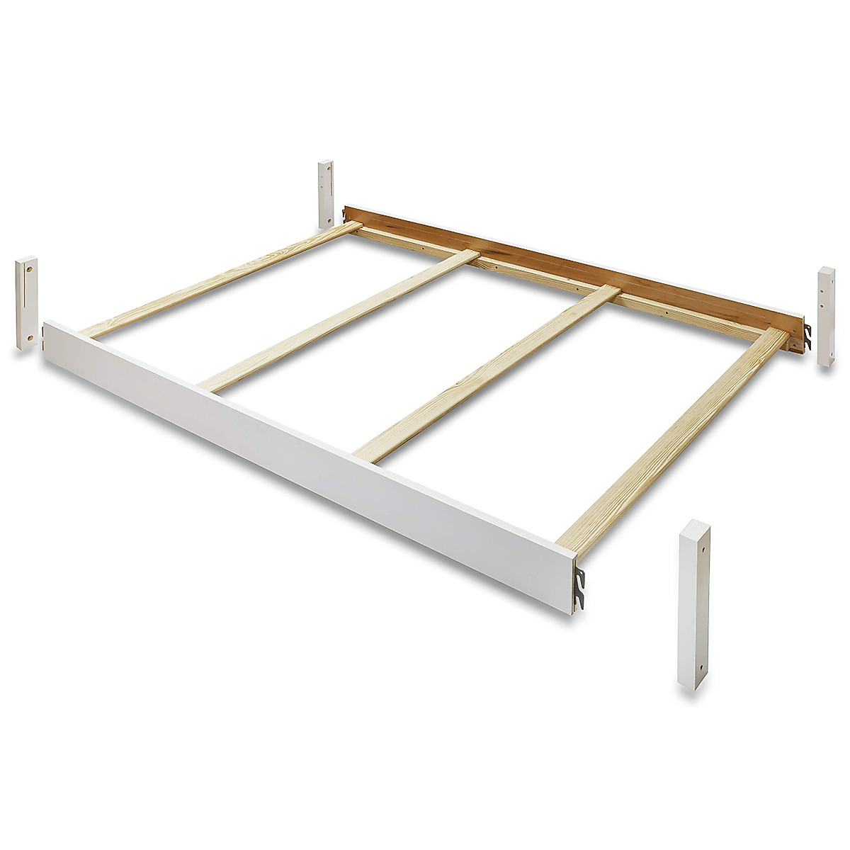Sorelle Furniture Toddler Rails and Full-Size Bed Adult Rails, Sorelle Wood Bed Rail & Crib Conversion Kit, Converts Sorelle Furniture Crib to Toddler Bed and Full-Size Bed, # 224 - White