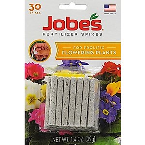 Jobe's Flower Indoor/Outdoor Plants Fertilizer Food Spikes - 30 Pack
