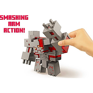 Minecraft Dungeons Redstone Monstrosity, Large Battle Figure (10-inch by 7.3-inch), Action and Adventure Toy Based on Video Game, Gift for Kids Age 6 and Older