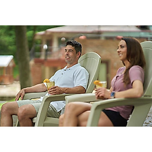 Semco Plastics Rockaway Heavy Duty Polyethylene All Weather Outdoor Rocking Chair with Backrest and Armrests for Porch, Deck and Patio, Green