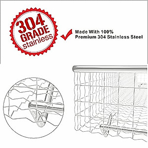 Air Fryer Basket for Oven Compatible with Cuisinart TOA-60 Serie TOA-65 cuisinart air fryer toaster oven, Stainless Steel, Baking, Boiling, Cooling or Drying Used for Convection Ovens Air fryers