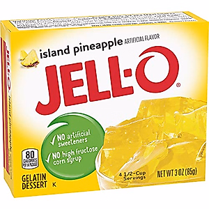 Jell-O Island Pineapple Gelatin Mix (3 oz Boxes, Pack of 6)