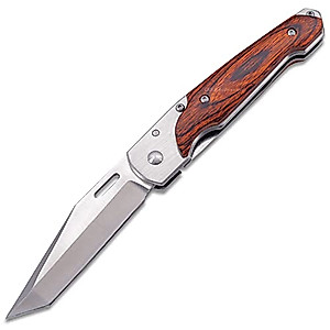 EZSMITH Framelock Knife Making Kit - Model FL007 - DIY Folding Knife Parts Kit - (w/Cocobolo Dymondwood Handles) - (Gift Boxed) - USA Design - (by KnifeKits)
