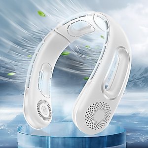 Hotsales Neck Fan, Hands Free Bladeless Neck Fans Portable Rechargeable, 360° Cooling Neck Fan, 4 Speeds, Quiet, 5200 mAh Battery Operated USB Wearable Personal Fan Gifts for Women, Travel, Outdoor