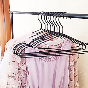 Heavy Duty Metal Shirt Coat Hangers Pack Space Saving Metal Hangers Non Slip Metal Wire Clothes Hanger Bulk for Coats