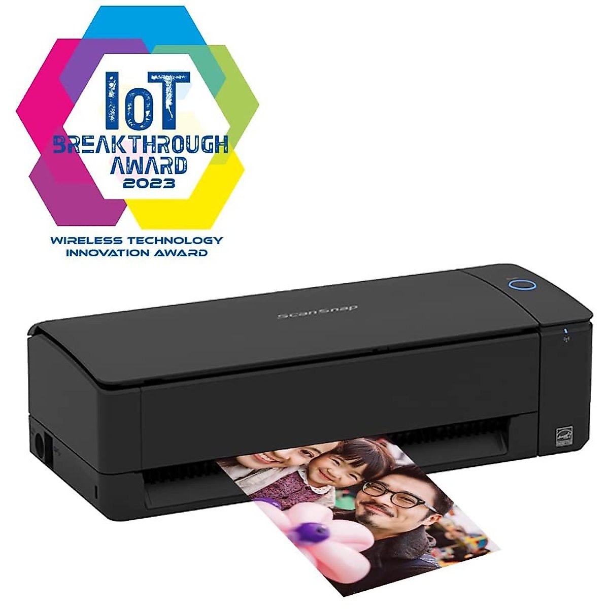 Fujitsu ScanSnap iX1300 Compact Wireless or USB Double-Sided Color Document, Photo & Receipt Scanner with Auto Document Feeder and Manual Feeder for Mac or PC, Black