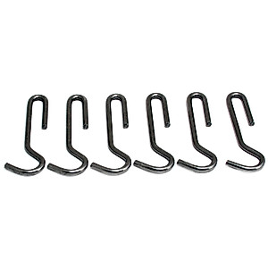 Enclume Straight Pot Hook, Set of 6, Use with Pot Racks, Hammered Steel Small
