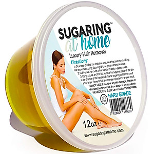 Sugaring Hair Removal Paste Hard for Personal Use on Bikini, Brazilian, Arms, Legs, Back 12 oz.