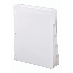 Smead® 3-Ring Binder Index Dividers, 5-Tab, 11" x 8 1/2", White, Pack of 20 Sets