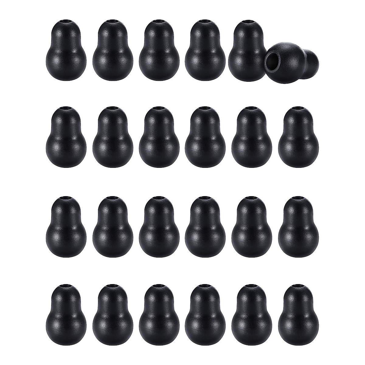Replacement Stethoscope Ear Tips Earpieces Universal Soft Silicone Ear Plugs Earbuds Snap Tight Soft Sealing Ear Tips (Black, 24 Pieces)