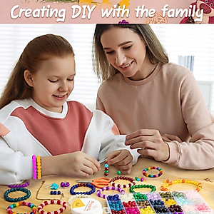 Amsomyin 784pcs 8mm Round Glass Beads for Jewelry Making, 28 Colors Crystal Beads Bracelet Making kit, Suitable for Bracelets, Necklaces, Earrings and Other Jewelry Making and DIY handicrafts.