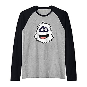 Abominable Snowman Bumble Funny Fun Christmas Graphic Design Raglan Baseball Tee
